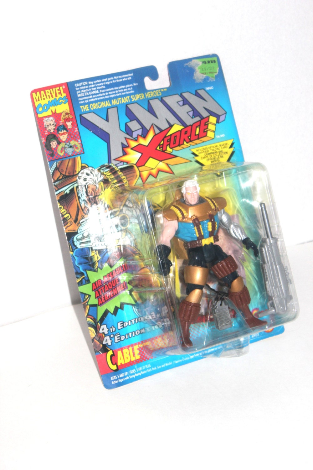 NIB X-Men: X-Force Cable #4 Action Figure, Marvel Comics, 1994 Toy Biz ...