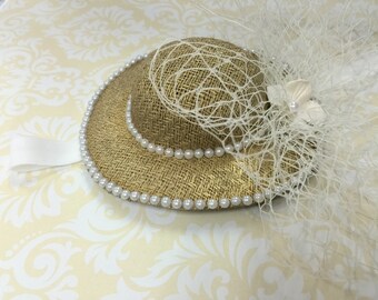 Vintage ivory hat | Etsy