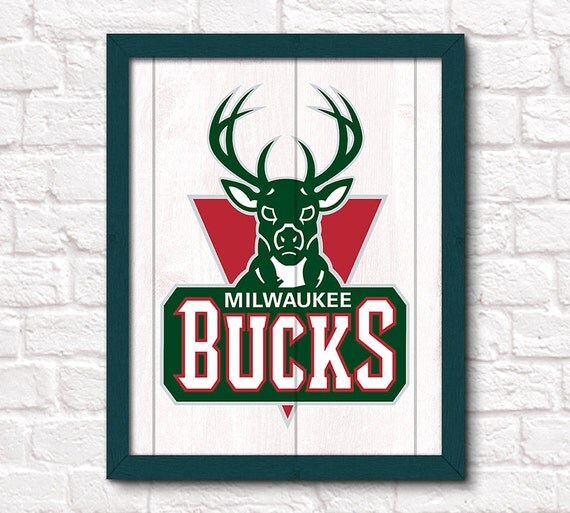 MILWAUKEE BUCKS rustic handmade sign Milwaukee Bucks