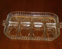 Unique crystal relish tray related items | Etsy