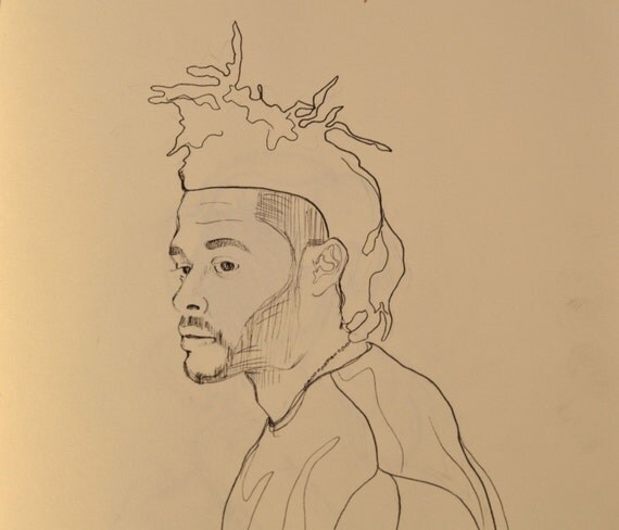 The Weeknd Drawing Outline