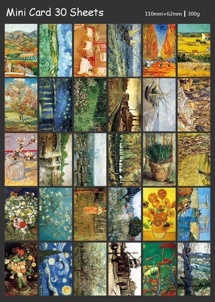 30 The best Collection of Vincent van Gogh postcard 36 classic