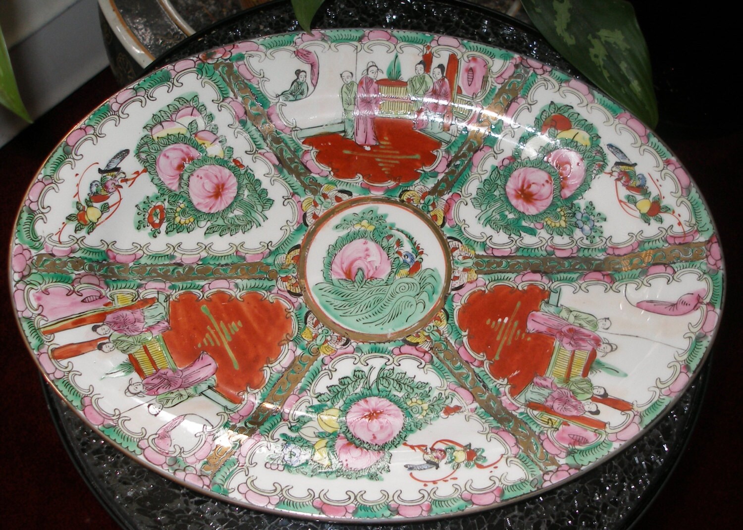 Large Elegant Chinese ROSE MEDALLION PLATTER – Haute Juice
