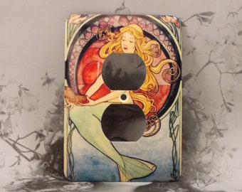 Items similar to BASEBALL PRINT Metal Outlet Cover on Etsy