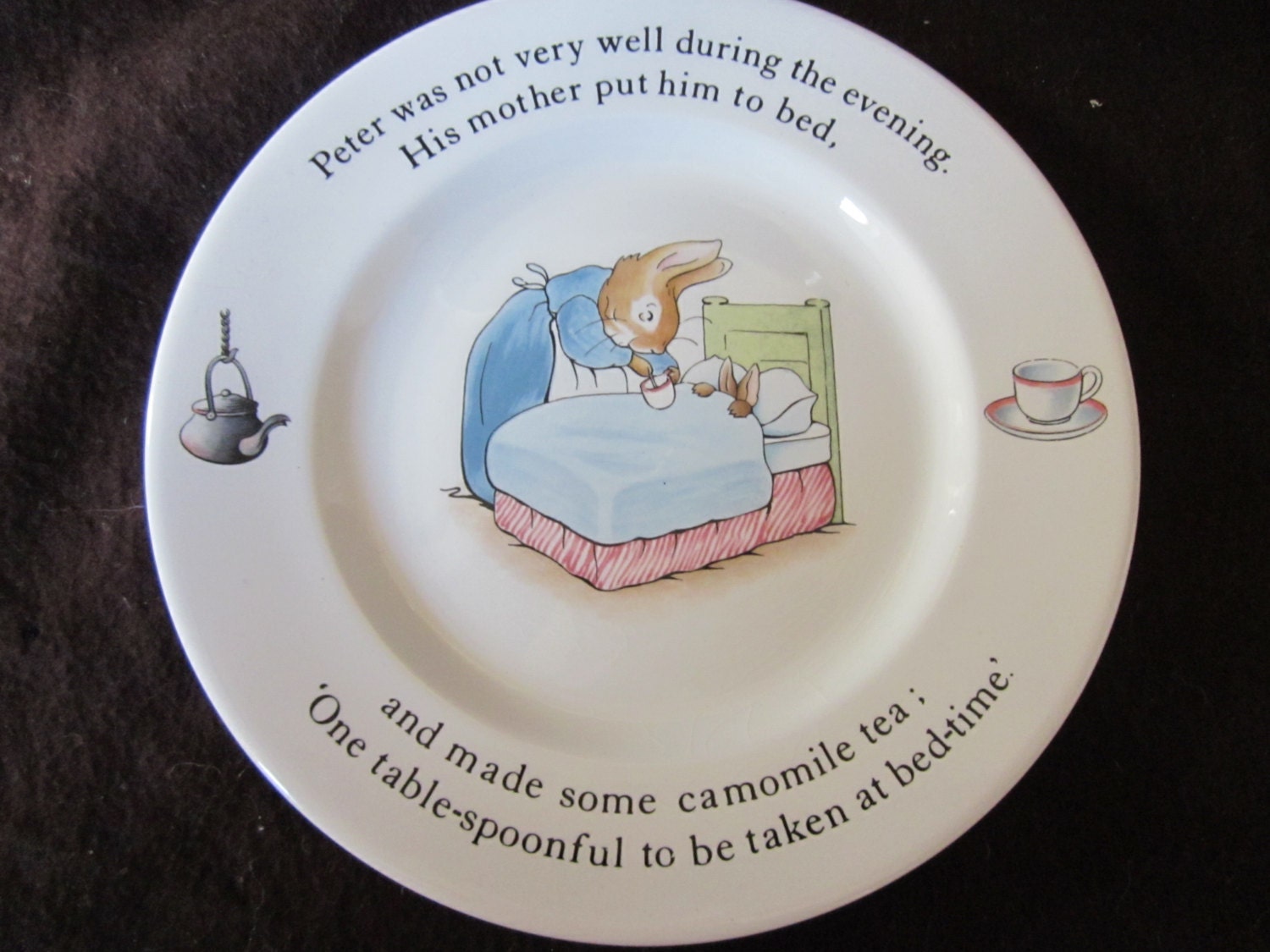 Wedgwood Peter Rabbit Child’s Plate Or Small Tea Plate. Beatrix Potter ...