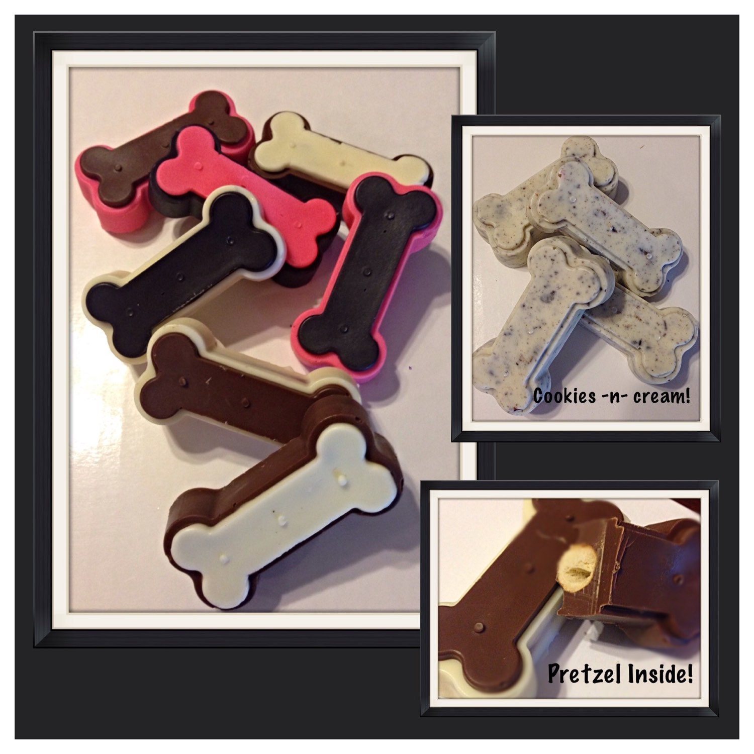 Dog Bone chocolate favors bone shaped gourmet chocolates Set