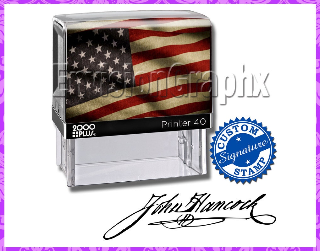 Custom Personalized Signature Self Inking Rubber Stamp