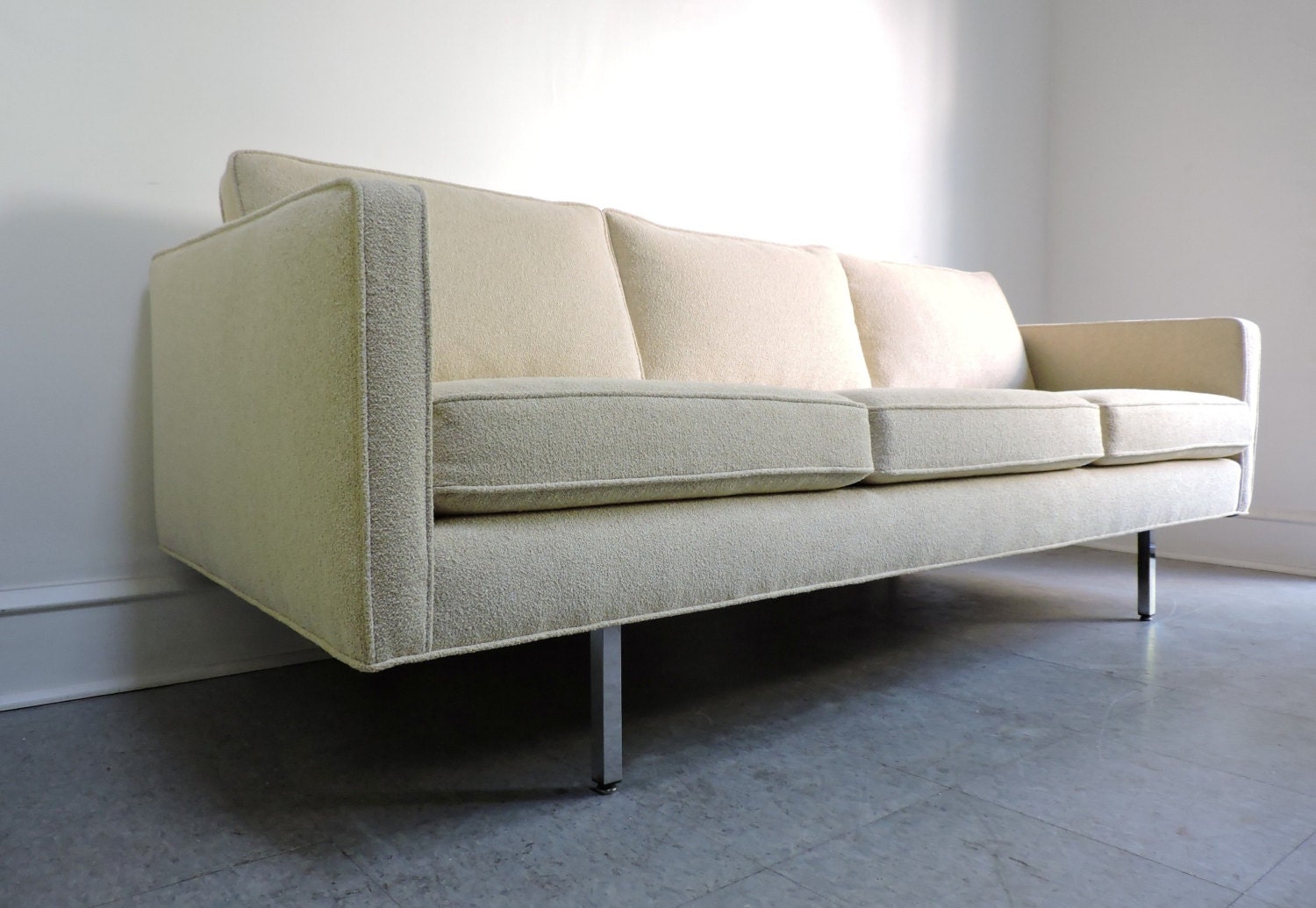 Milo Baughman for Thayer Coggin mid century modern tuxedo sofa with ...