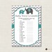 Whale Nursery Rhyme Quiz Baby Shower Game Whale Nursery