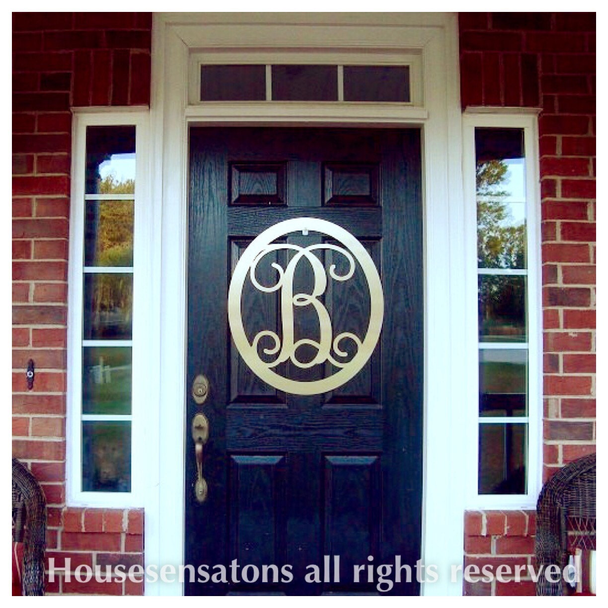 Monogrammed Door Wreath 22 / Monogram Door by housesensations