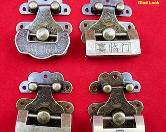 Retro Chinese Lock Aged Chinese Copper Rosewood by SiberHardware