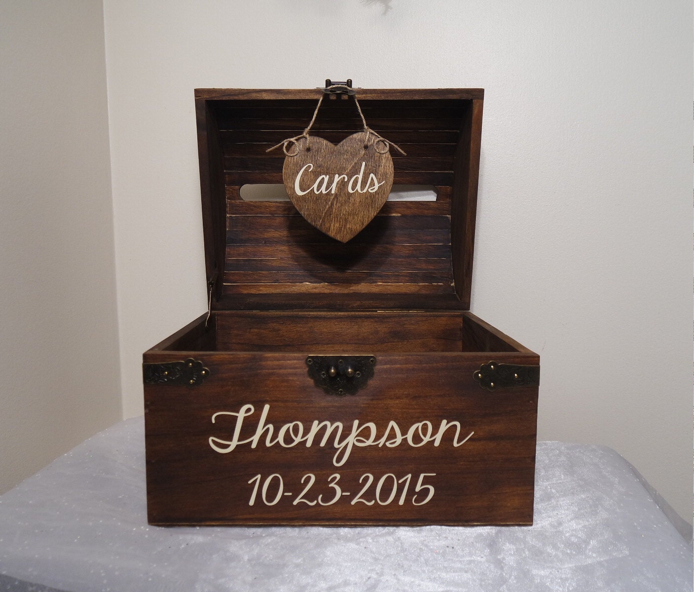 Rustic Wooden Chest Wedding Card Box Wedding Card Placement