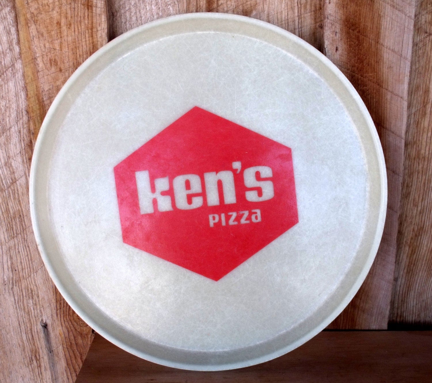 Vintage 1970s KEN’S PIZZA Camtray 16” Plastic Tray Fun Pizza Restaurant ...