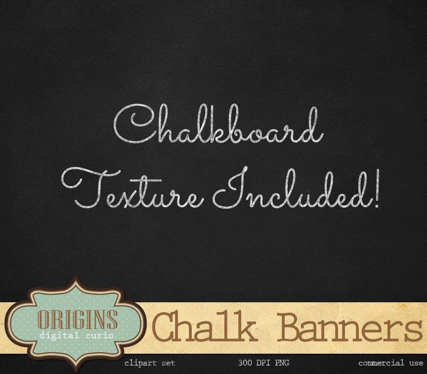 Rainbow Chalkboard Bunting Banners Clip Art Back to School