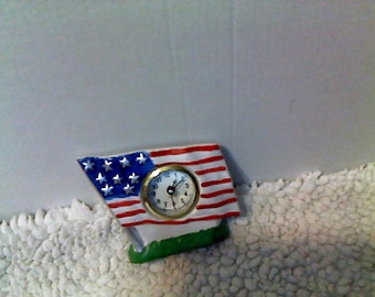 American flag clock | Etsy