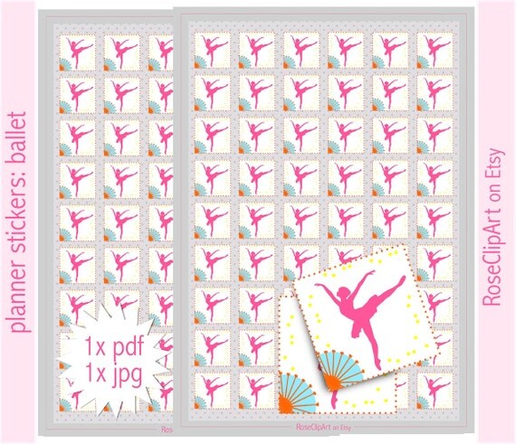 ballet planner stickers instant download printable ballet