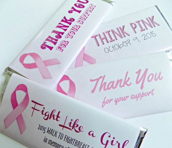 Breast Cancer Awareness Candy Bar Wrappers with Hershey