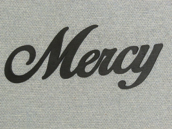 MERCY Wall Word Art Decor Wall Hanging