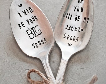 Stamped Silver Spoon Love Poem Gift For Him Gift For Her