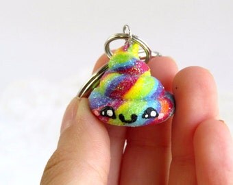 poop and toilet paper Keychains or necklace BFFs jewelry