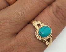 Popular items for turquoise gold ring on Etsy