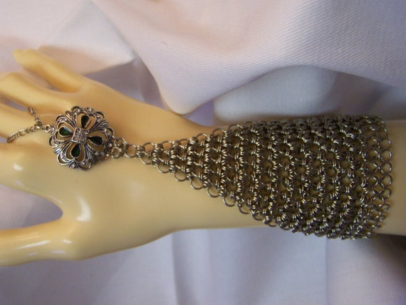 Items similar to Chain Mail Hand Bracelet on Etsy