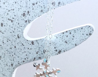 Snowflake necklace | Etsy