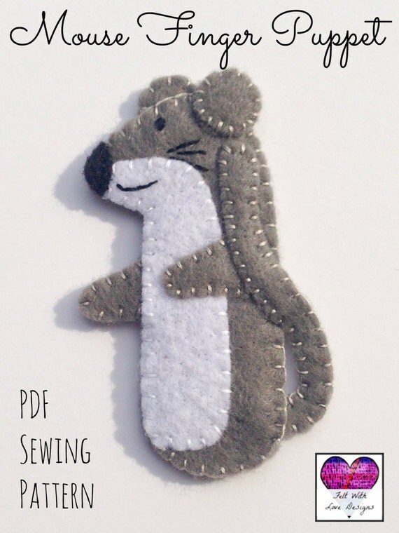 Mouse Finger Puppet PDF Sewing Pattern