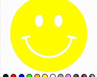 Smiley face decal | Etsy