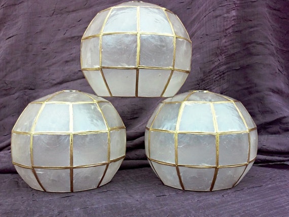 Handcrafted Small Capiz Shell Lamp Shades by TheAntiqueistShopee