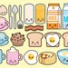 Premium Vector Clipart Kawaii Breakfast Clipart Kawaii