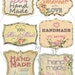 I LOVE HANDMADE label printable Digital collage sheet paper