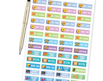 Planner Stickers School Work Labels