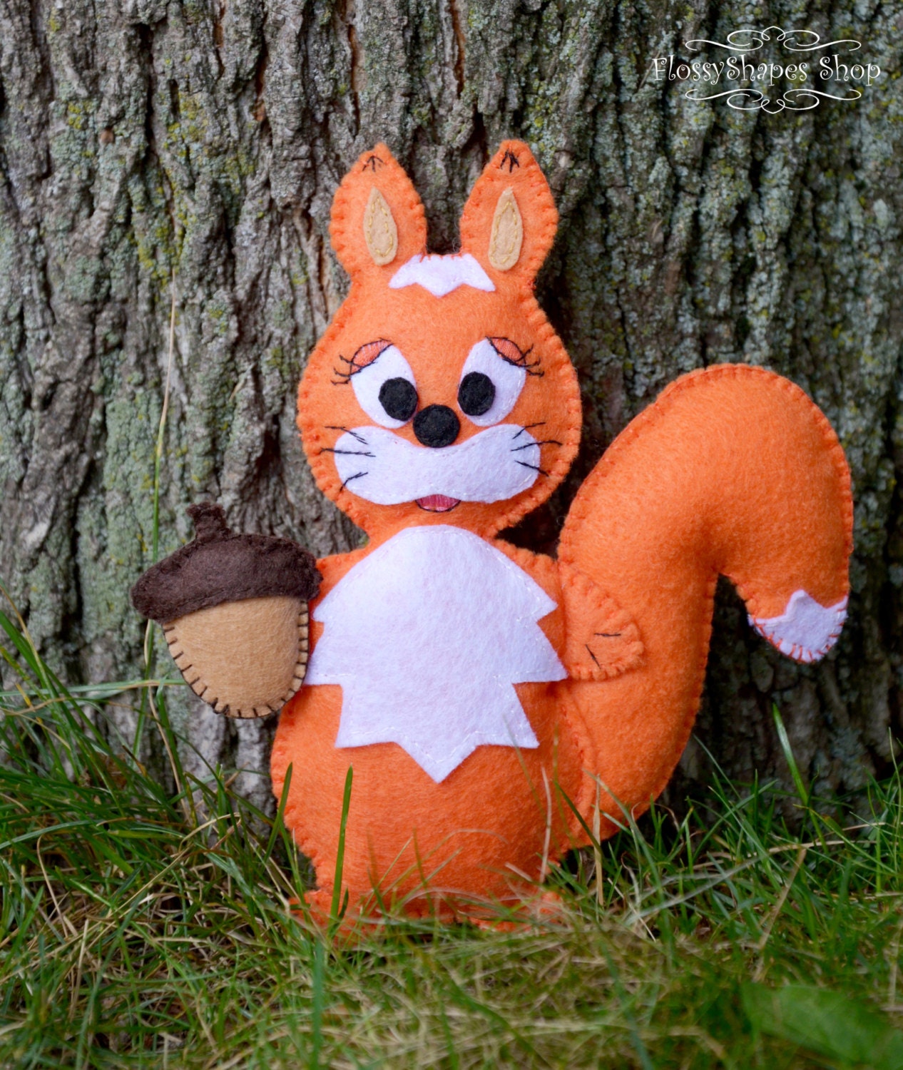 Squirrel Stuffed Animal Sewing Pattern Plush Squirrel Animal
