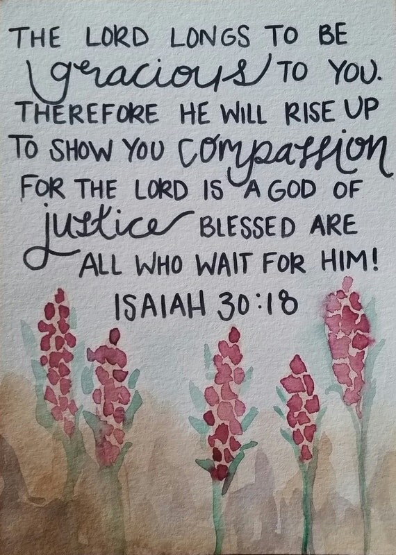 Items similar to Isaiah 30:18 on Etsy