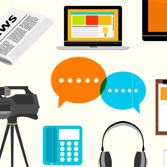 Media Broadcasting Digital Vector Clip art / Social Media Clipart ...