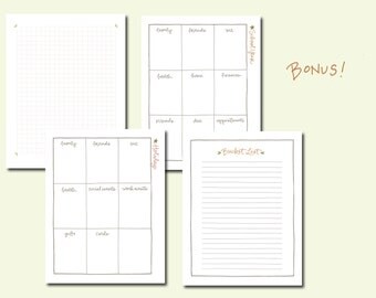 Printable Birthday List: Handwritten Record of by lettergirl
