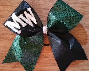 Glimmer Glitter Cheer Bow Key Chain