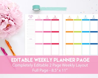 Direct sales calendar and weekly planner printable pink zebra