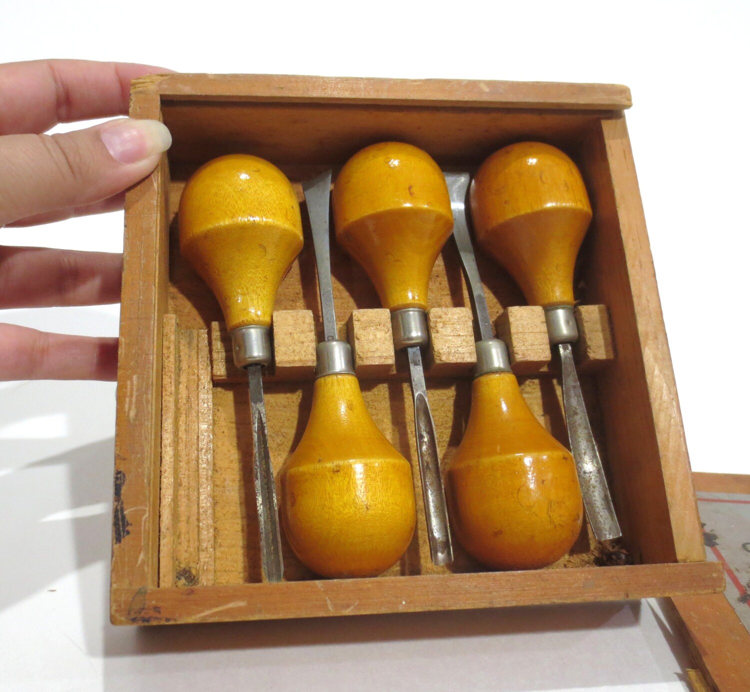 Vintage Millers Falls Wood Carving Tools Box set No. 107 5