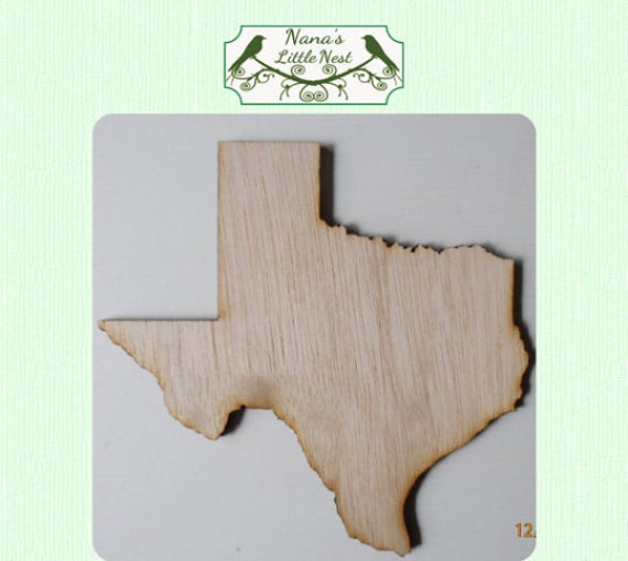 Texas State Large Wood Cut Out Laser Cut