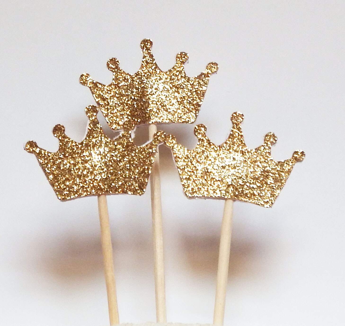 24 Gold Crown Cupcake ToppersWedding PicksParty PicksFood