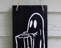Unique halloween wood sign related items | Etsy