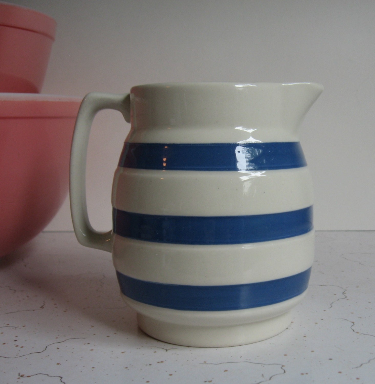Vintage Cornishware Creamer – Blue & White Striped Chef Ware ...