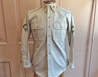 1950s army shirt | Etsy