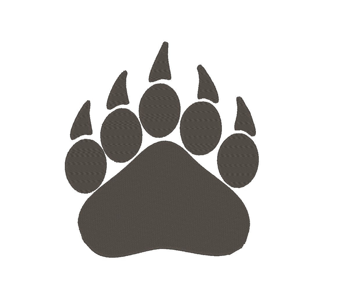 Bear Claw Paw Print Footprint Embroidery Machine Design MINI