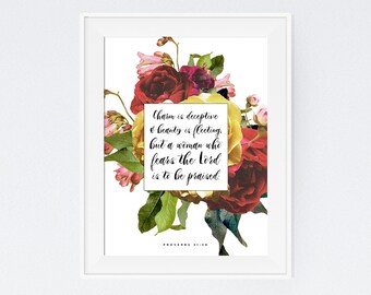 Proverbs 31 30 | Etsy