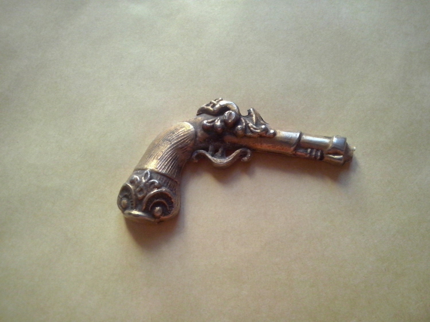 Vintage brass miniature women pistol, solid brass pistol, pistol ...