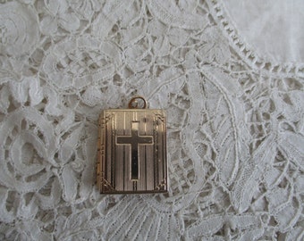 Locket with cross | Etsy