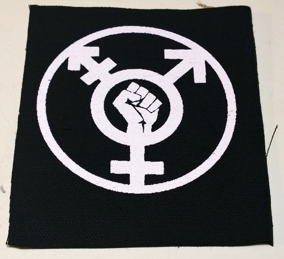 TRANS PRIDE patch punk rock trans gender fluid non binary gay
